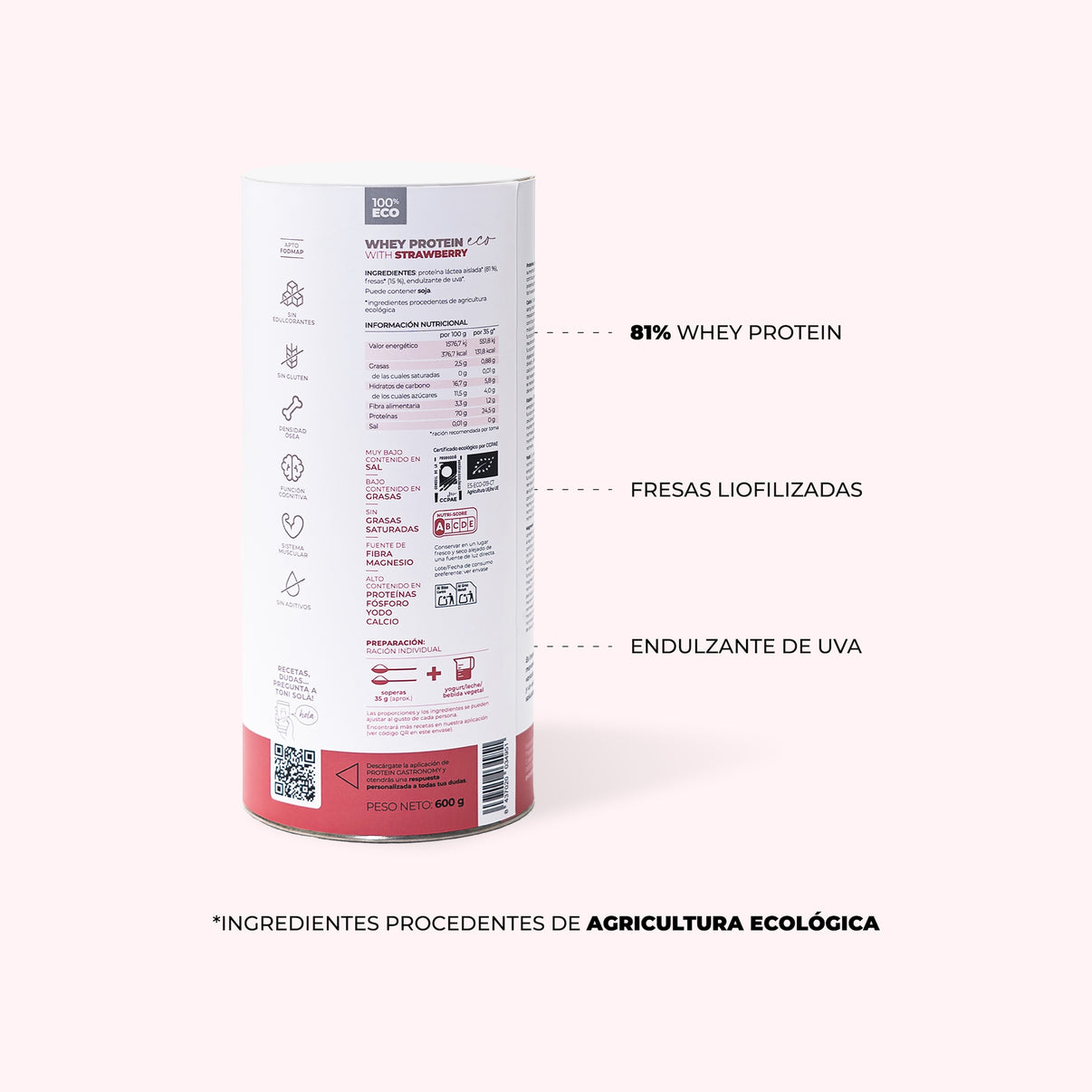 Proteína ECO Whey con Fresa 100% – proteingastronomy